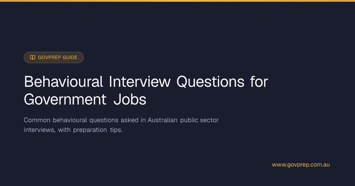 GovPrep | Behavioural Interview Questions for Government Jobs